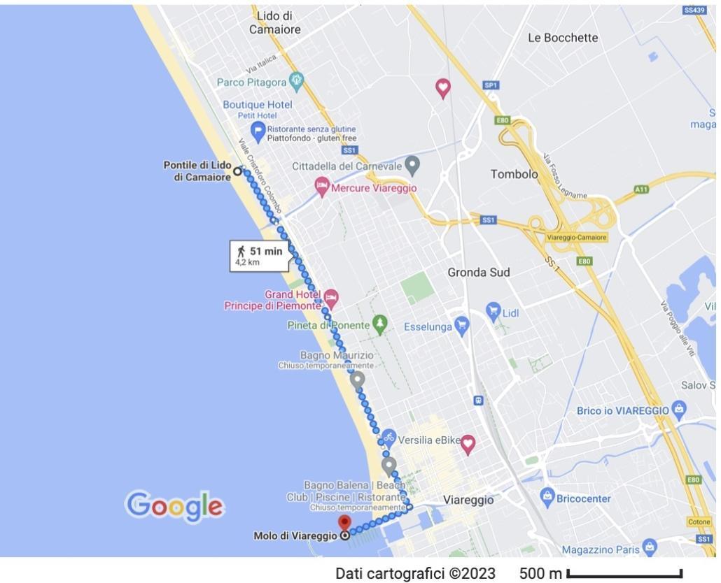 How long is the promenade of Lido di Camaiore? - Petit Hotel a Lido di ...