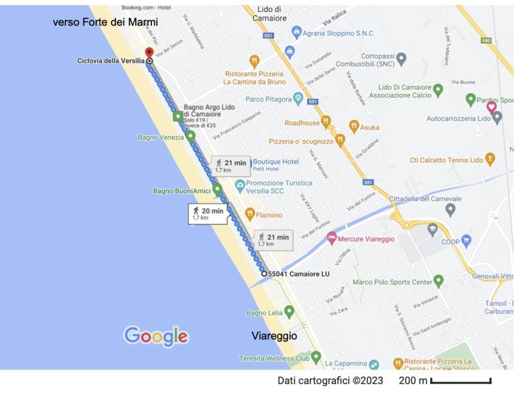 Quanto è lunga la passeggiata di Lido di Camaiore?